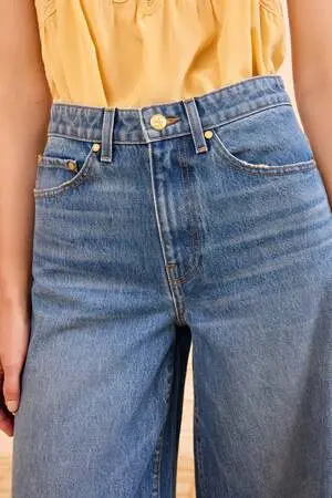 Ulla Johnson The Zephyr Wide Leg Jeans - Danube