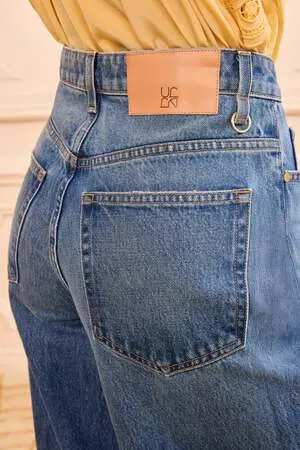 Ulla Johnson The Zephyr Wide Leg Jeans - Danube