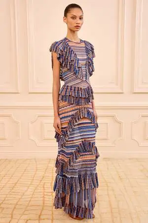 Ulla Johnson Raina Ruffle Knit Maxi Dress