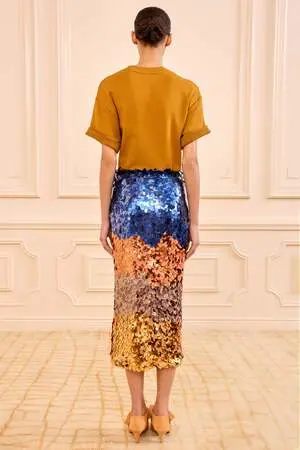 Ulla Johnson Matilde Sequin Knit Midi Skirt - Moontide