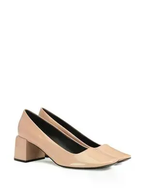 SERGIO ROSSI Convex Leather Pumps