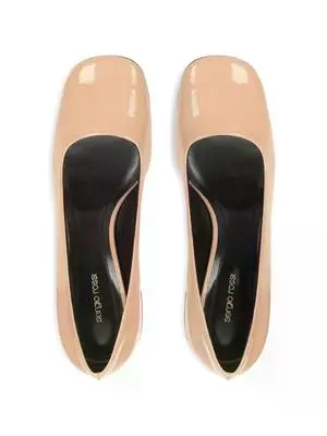 SERGIO ROSSI Convex Leather Pumps