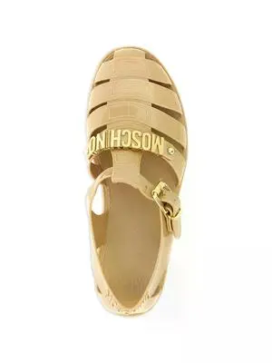 Moschino Logo Buckle Sandals