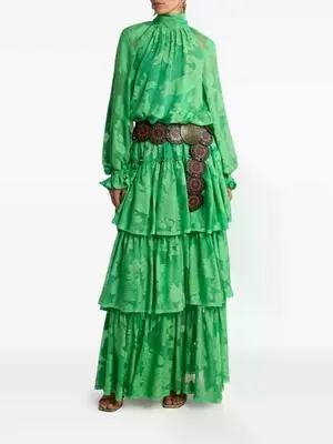 Etro Floral Paisley Jacquard Long Dress