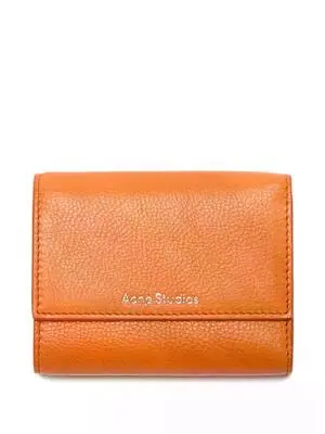 Acne Studios Logo-print Leather Wallet - Orange