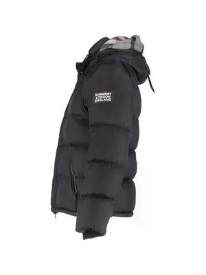 Burberry Logo-appliqué Puffer Jacket - Black