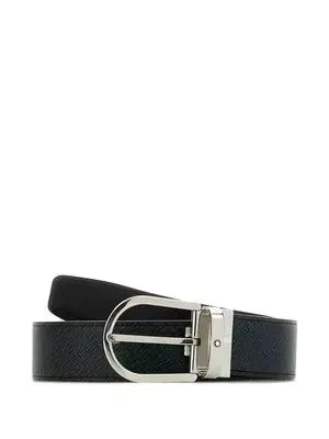 Montblanc Leather Reversible Belt - Blue