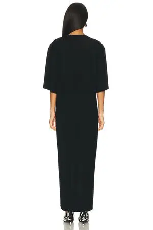 TOTEME Merino Knit Tee Dress - Black