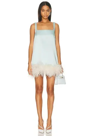 Retrofete Ragna Feather-trimmed Dress