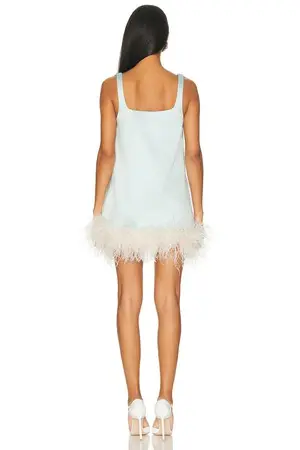 Retrofete Ragna Feather-trimmed Dress