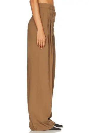 RÓHE Mid Waist Tailored Trousers - Mocha