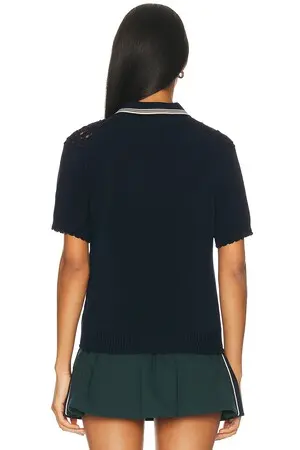 Miu Miu Crochet Polo Top