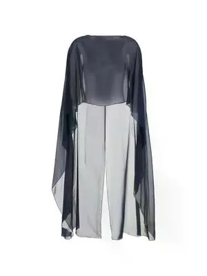 Antonelli Firenze Herve Draped Cape - Blue