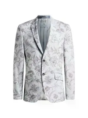 Etro Single-breasted Floral Jacket - Grey