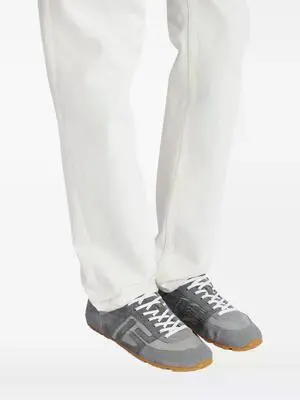 Balmain Racer Suede And Nylon Sneakers - Grey