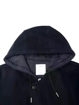 Sandro Hooded Wool Coat
