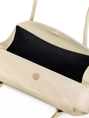 Yuzefi Oyster Shoulder Bag With Logo Detail - Neutrals