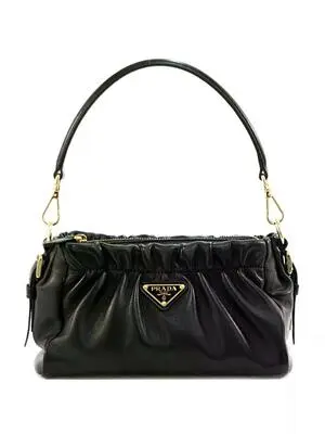 Prada Logo-appliqué Shoulder Bag - Black