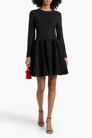 Maje Crystal-embellished Tulle Mini Dress