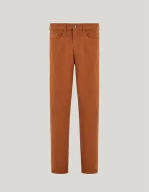 Canali Regular Fit Five Pocket Pants - Brown