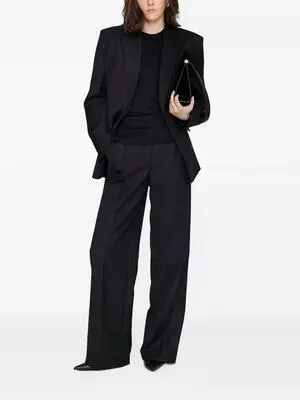 ANINE BING Draped Detail T-shirt - Black