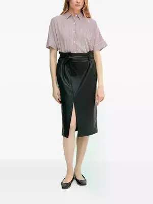 OUI Tie-waist Slit Midi Skirt