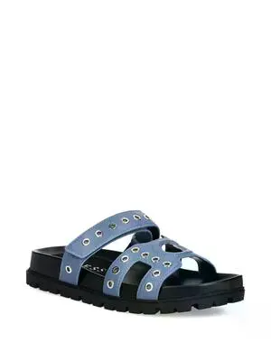 Guess Eyelet Strap Slides - Blue