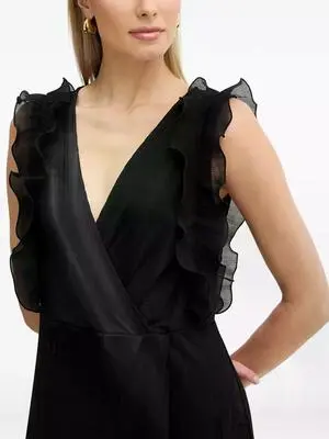 FRACOMINA Ruffled V-neck Maxi Dress