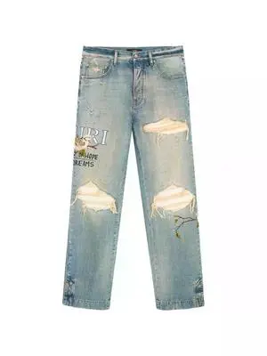 Amiri Chateau Mx1 Straight Flare Jeans - Blue