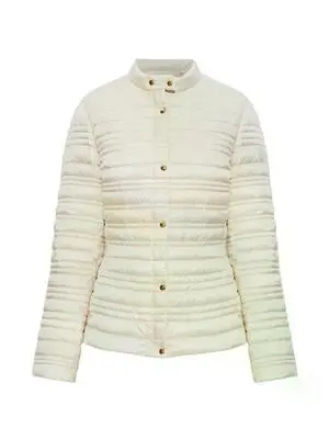 Moncler Buttoned Puffer Jacket - Neutrals
