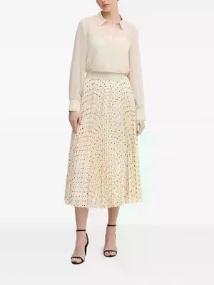JOOP! Salma Polka-dot Pleated Midi Skirt