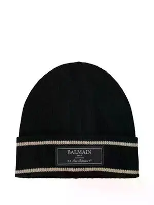 Balmain Knitted Beanie - Black