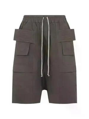 Rick Owens Cotton Cargo Creatch Shorts - Grey