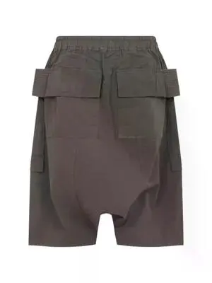 Rick Owens Cotton Cargo Creatch Shorts - Grey