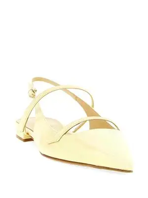 ALEXANDRE BIRMAN Tita Patent Leather Slingback Flats