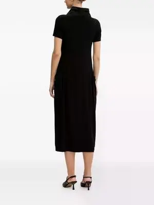 Joseph Ribkoff Short-sleeve Cowl-neck Midi Dress