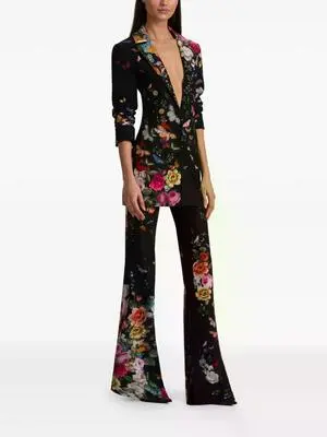 Alice + Olivia Floral Print Blazer - Black