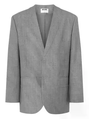 Moschino Single-breasted Collarless Blazer