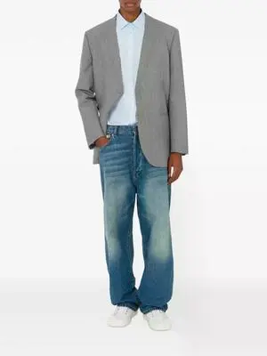 Moschino Single-breasted Collarless Blazer