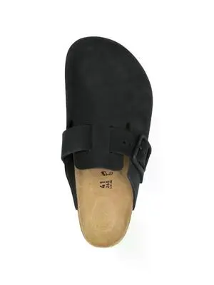 BIRKENSTOCK Buckle Leather Sandals - Black
