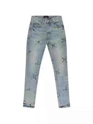 PURPLE BRAND Star Monogram Skinny Jeans
