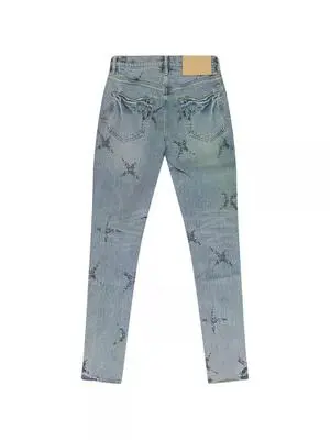 PURPLE BRAND Star Monogram Skinny Jeans
