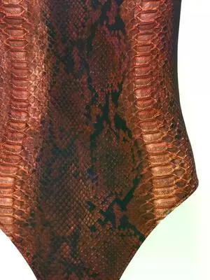 JEAN PAUL GAULTIER Printed One-piece Swimsuit - Brown