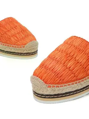 ODISSI Lily Almond-toe Espadrilles - Orange