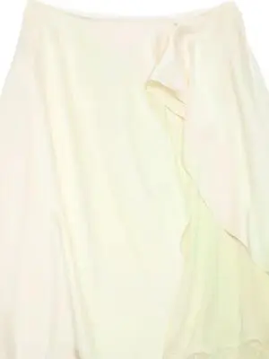 Acne Studios Lace-detail Draped Midi Skirt - Neutrals