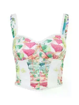 Charo Ruiz Ibiza Sylva Floral-print Top - White