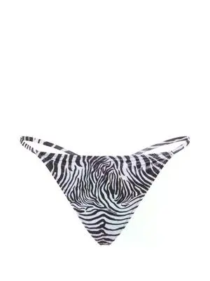 Blumarine Animal-print Bikini Bottom - White