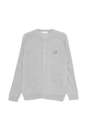Maison Kitsuné Buttoned Cardigan With Embroidery