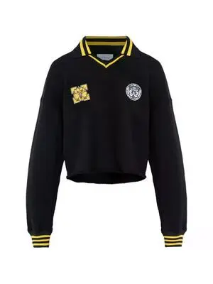Off-White Appliqué-detail Cropped Jumper