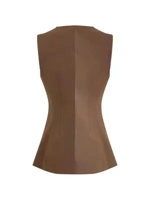 Veronica Beard Jessup Buttoned Waistcoat - Brown
